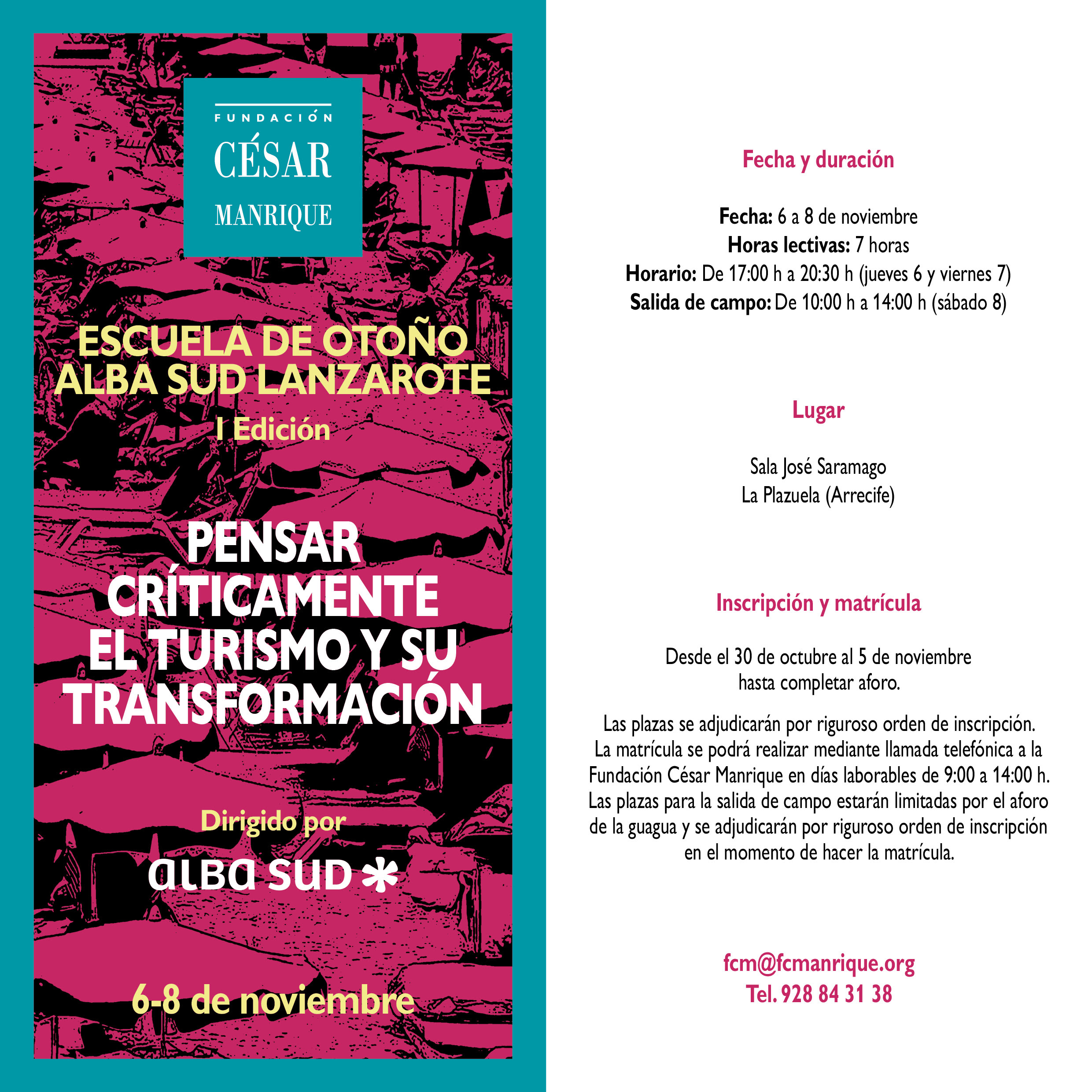 La Fundación César Manrique organiza la primera Escuela de Otoño Alba ...