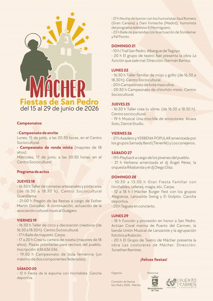 Programa fiestas de Mácher 2026: Programa y actos | Mass